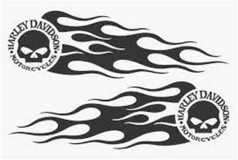 Willie G Skull Harley Davidson Flame 13 5 X 4 Etsy