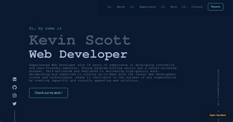 React Resume Codesandbox