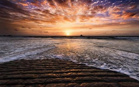 Sunlight Landscape Sunset Sea Nature Shore Sand Reflection Sky