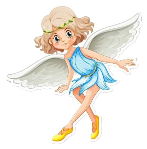 Ilustraci N Etiqueta Engomada Hermosa Del Personaje De Dibujos Animados
