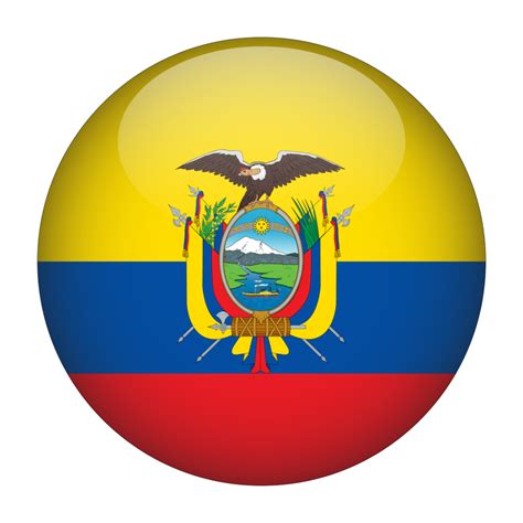 Ecuador 3D Rounded Flag With Transparent Background 15272161 PNG