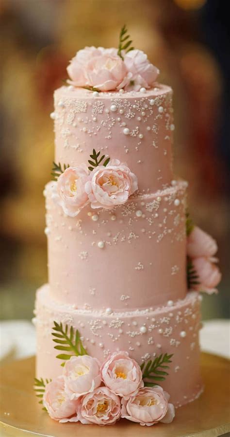 50 Timeless Pearl Wedding Cakes Pearly Pink Wedding Cake Artofit
