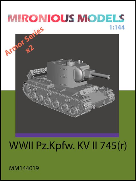 WWII Pz Kpfw KV II 745 R Mironious Models