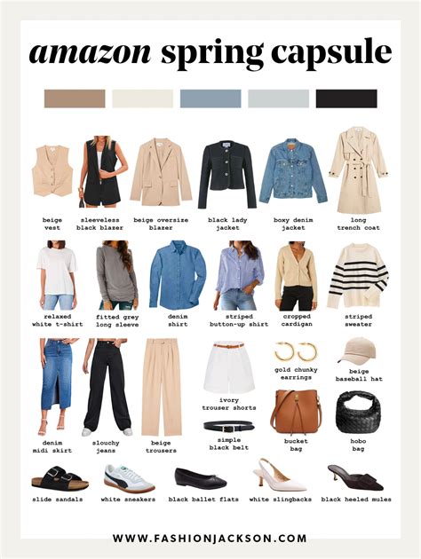 Spring Capsule Wardrobe Amazon Edition Fashion Jackson
