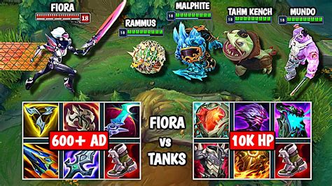 FIORA Vs TANKS FULL BUILD FIGHTS Best Moments YouTube