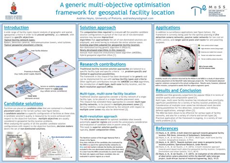 pdf a generic multi objective optimisation framework for geospatial facility location