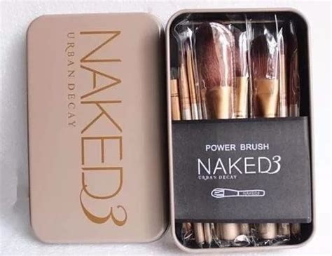 Kit Pincel Maquiagem Naked 3 12 Pincéis Lata Pronta Entrega