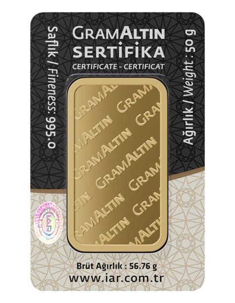 50 gr Fiziki Altın Teslim Ücreti GRAM ALTIN 50 gram Altın Havalesi ile