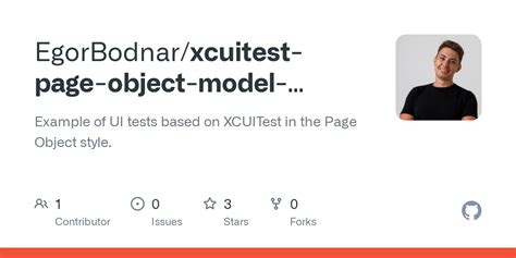 Github Egorbodnar Xcuitest Page Object Model Example Example Of Ui