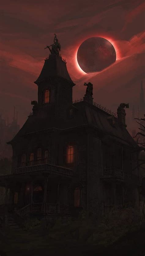 Haunted House Fun Halloween Moon Scary HD Phone Wallpaper Peakpx