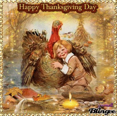 Girl Hugging Turkey Happy Thanksgiving Day Pictures Photos And