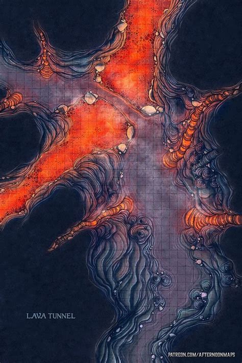 Lava Tunnel Battle Map Launch Afternoon Maps Map Dungeon Maps