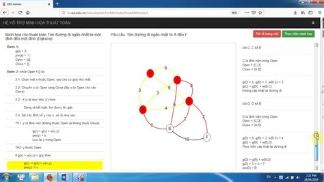 visualization of dijkstra s algorithm youtube