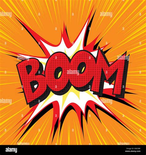 Boom Explosion Comic Book Text Pop Art Stock Vector Image Art Alamy