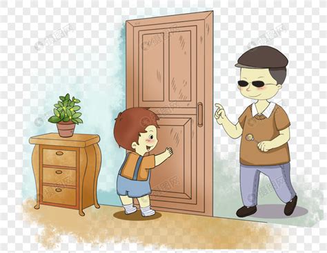 Gambar Orang Membuka Pintu Rumah Kartun Ilustrasi Pintu Kartun Pintu