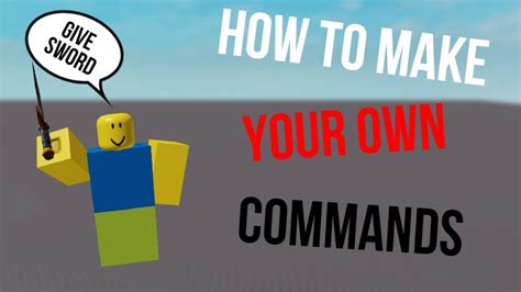 How To Make Custom Commands In ROBLOX YouTube
