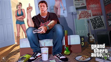 Videojuegos Escote Grand Theft Auto V Fondo De Pantalla HD