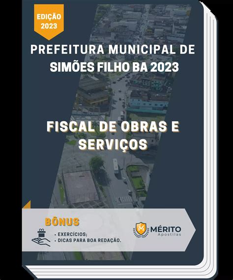 Apostila Fiscal de Obras e Serviços Prefeitura de Simões Filho BA 2023