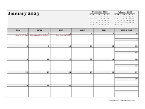 2023 UK Calendar For Vacation Tracking Free Printable Templates