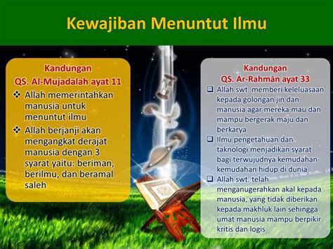 Ayat Tentang Menuntut Ilmu Berbagi Informasi