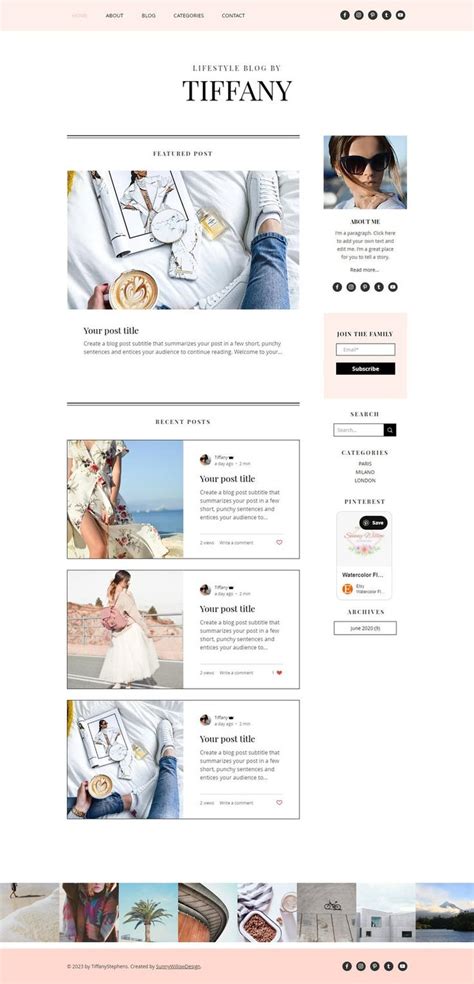 Wix Blog Template Wix Website Template Blog Website Wix Etsy UK Wix