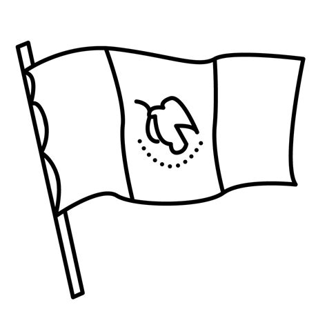 Dibujo de bandera de México para colorear e imprimir Dibujos y colores