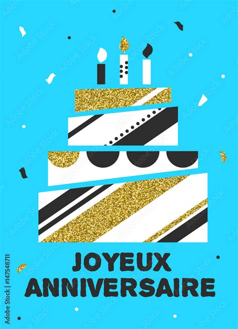 Joyeux Anniversaire Stock Vector Adobe Stock