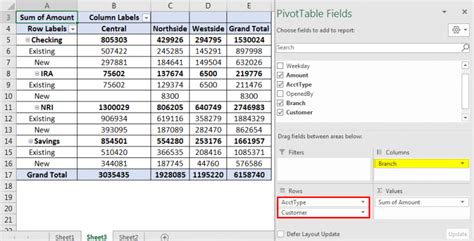 Pivot Table Excel