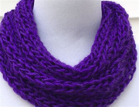 Purple Scarf Royal Purple Scarf Infinity By JilleBeansCreations
