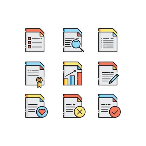 Premium Vector Document Icons Set