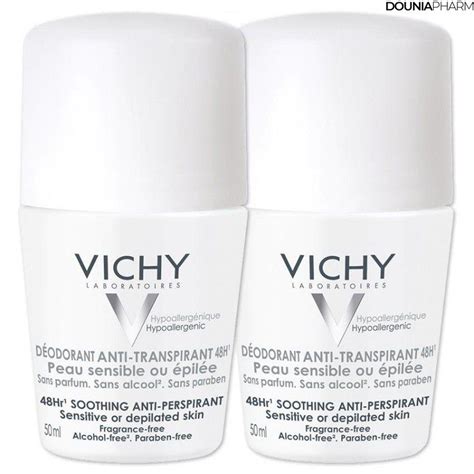 Vichy Déodorant Anti Transpirant 48H Peau sensible ou épilée 2x50ml