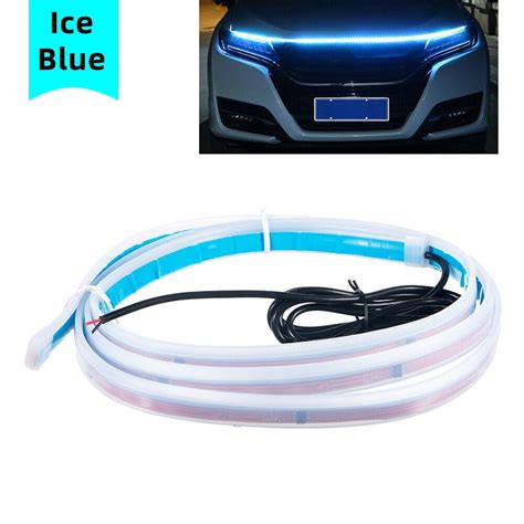 KingFurt Extended 180cm LED DRL Hood Strip Daytime Car Running Light