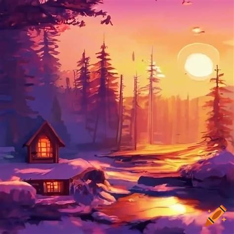 Cozy Cabin Nestled In The Woods