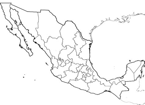 Mapa De M Xico Sin Nombres