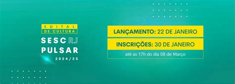 Edital De Cultura Sesc RJ Portal Sesc RJ