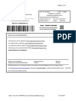 Receta Imss Editable Pdf Bienestar Medicina Artofit