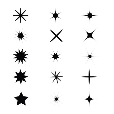 Conjunto De Logotipo De Estrella Vector Premium