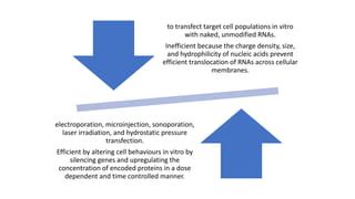 Strategies Modifications And Materials For RNA Delivery In Vitro And