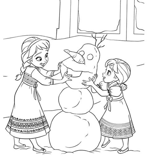 Omalovánka Anna a Elsa k vytisknutí zdarma