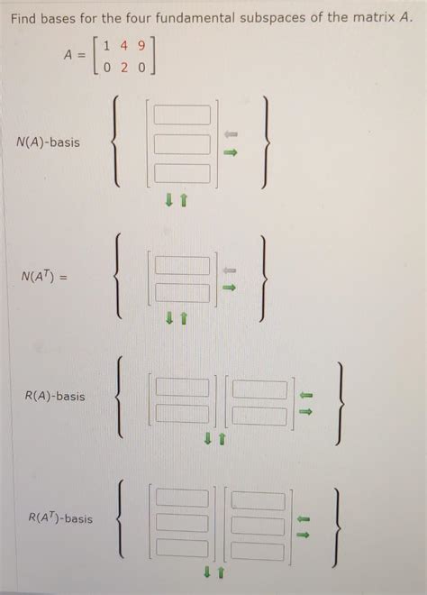[solved] find bases for the four fundamental subspaces