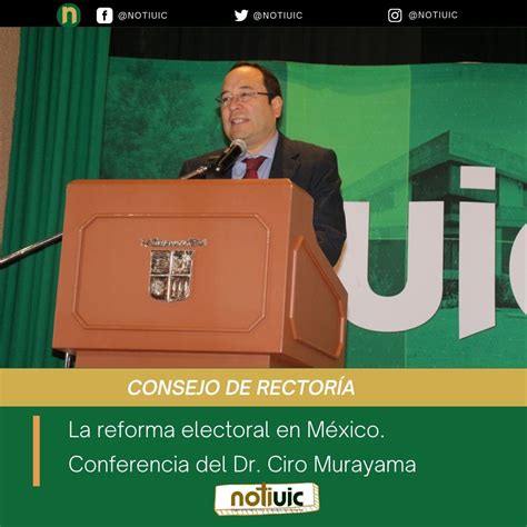 La reforma electoral en México Conferencia del Dr Ciro Murayama UIC MX