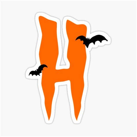 Letter H Halloween Letter Sticker For Sale By Mom4U Redbubble