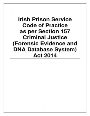 Fillable Online Irish Prison Service Code Of Practice As Per Section