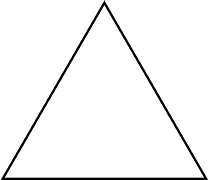 Triangulo Equilatero Blanco Y Negro PNG dibujos Estilo Símbolos