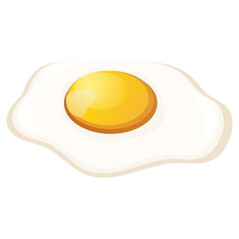 objet de vecteur de dessin animé oeuf au plat 4557787 Art vectoriel