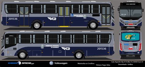 Caio Apache Vip IV VCB DESENHO ONIBUS BRASIL