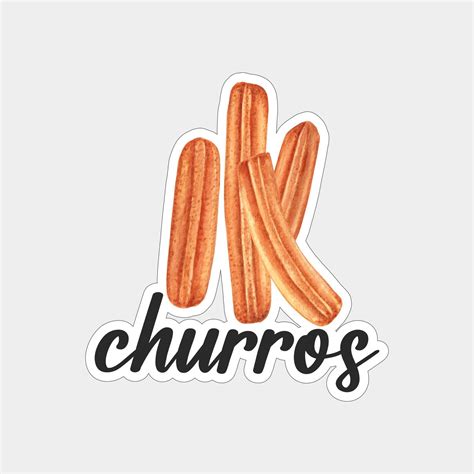 Churros Sticker Printable Artwork Design On White Background