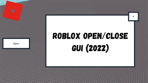 How To Make An Open Close Gui In Roblox Studio Youtube