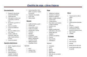 Tu Checklist La Lista De Cosas Imprescindibles Para Llevar En Un Viaje