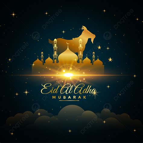 Feliz Festival Eid Al Adha Mubarak Hermosa Mezquita Islámica Fondo De